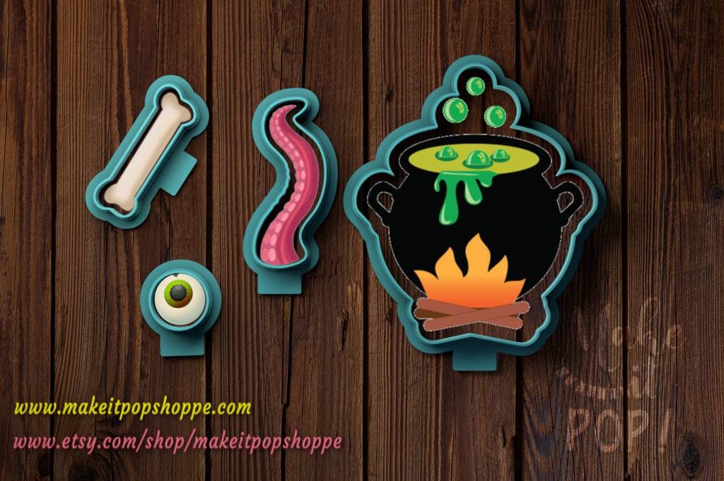 Cauldron Platter, Cookie Cutters, Halloween Cookies, Kitchen Utensil - Etsy