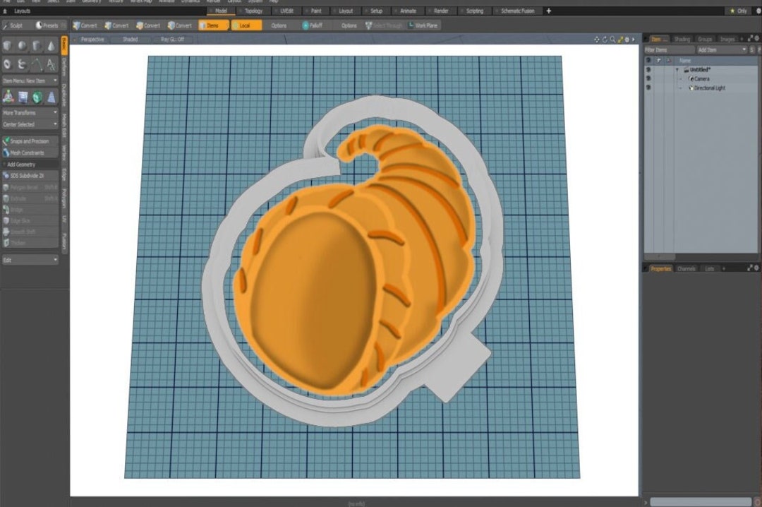 Cornucopia Cutter || Cookie Cutter || Thanksgiving || Stl || Kitchen ...