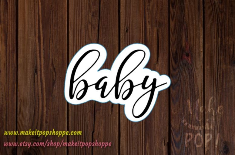 Baby_script Cookie Cutter Baby Plaque Cookie Cutter - Etsy