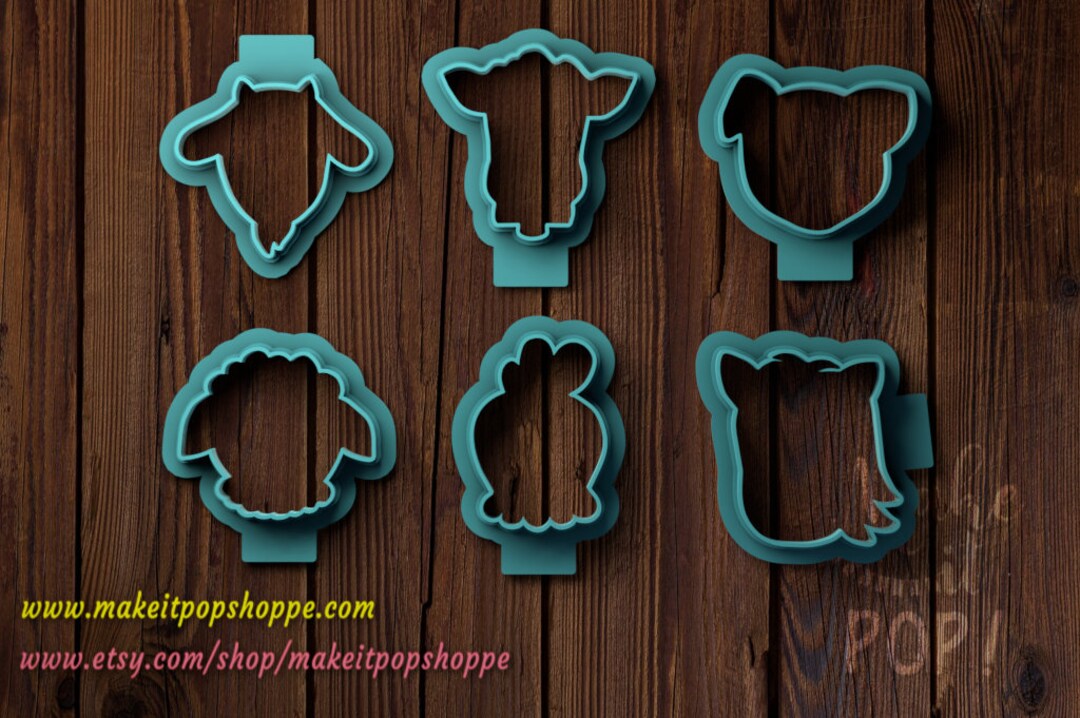 Farm Animal Cookie Cutters || Farm Animal Cookie Cutters|| Barnyard ...