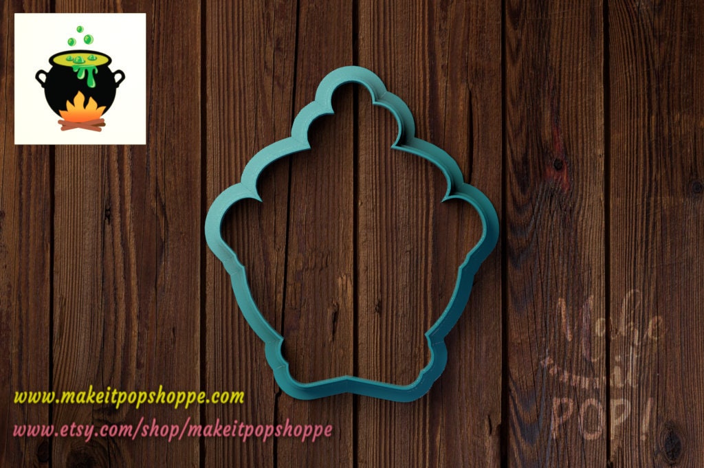 Bubbling Cauldron, Cookie Cutter, Fondant, Dough, Soap, Halloween, Bad ...