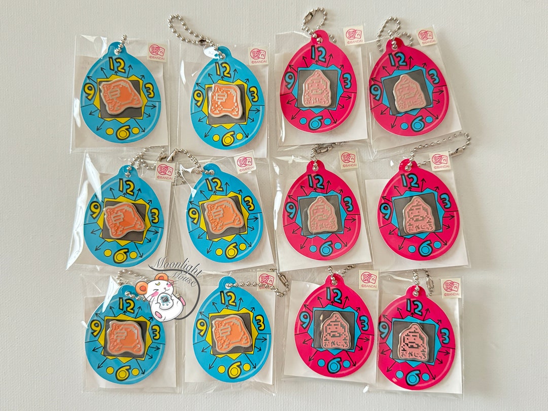 Tamagotchi Original Vintage Character Pin Charm Pink Blue Oyajitchi ...