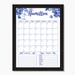 Watercolor Calendar China Blue! Dry Erase Calendar MEDIUM - Framed ...