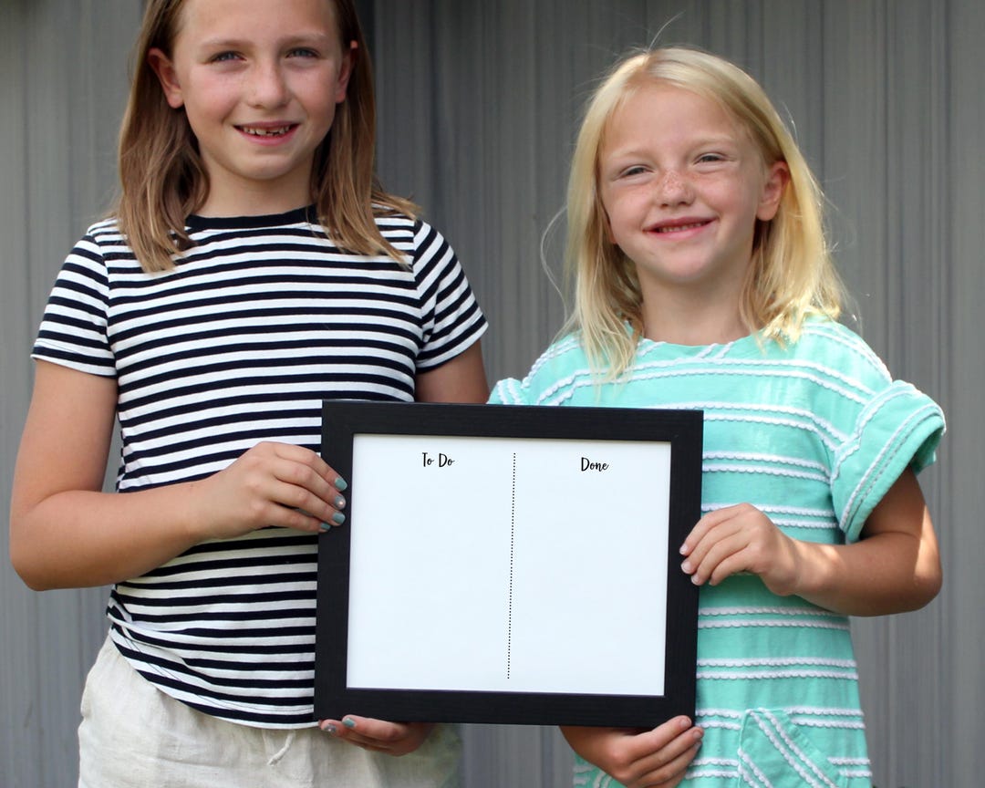 Whiteboard Chore Chart SMALL Font 2- Framed to Do Board - Dry Erase ...