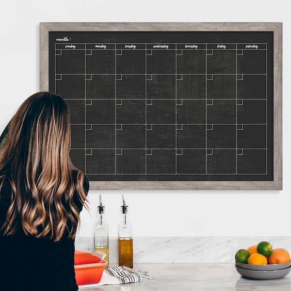 Chalkboard Calendar - Etsy