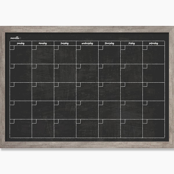 Chalkboard Calendar - Etsy