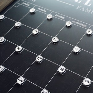 Chalkboard Calendar SPANISH MEDIUM Dry Erase Calendar Framed Calendar ...