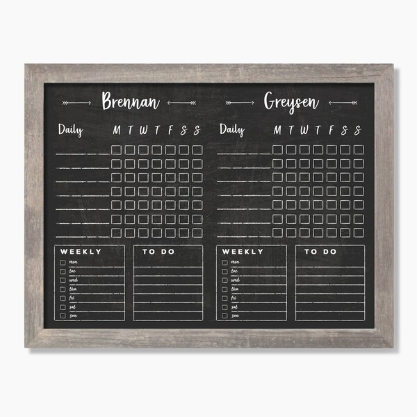 Chore Chart Chalkboard - Etsy