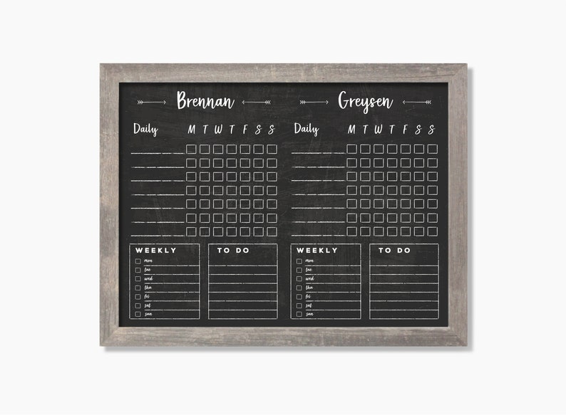 Chalkboard Chore Chart MEDIUM Dry Erase Chore Chart 18407 | Etsy