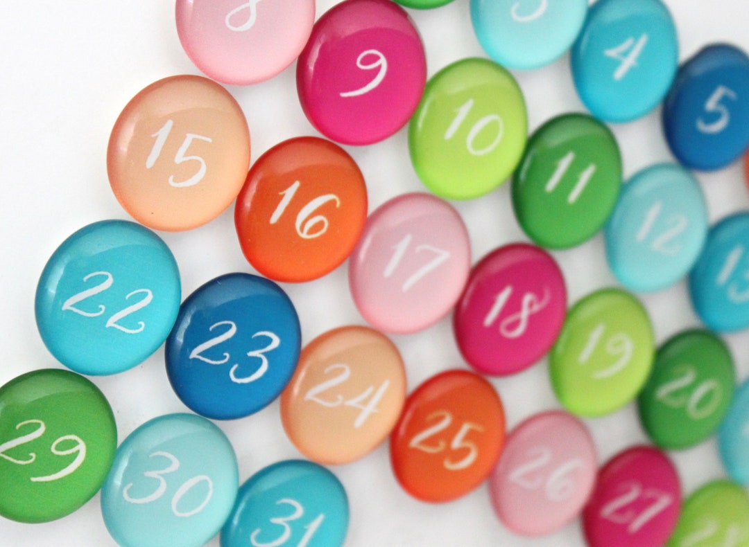 Magnet Numbers - Colorful! - Etsy