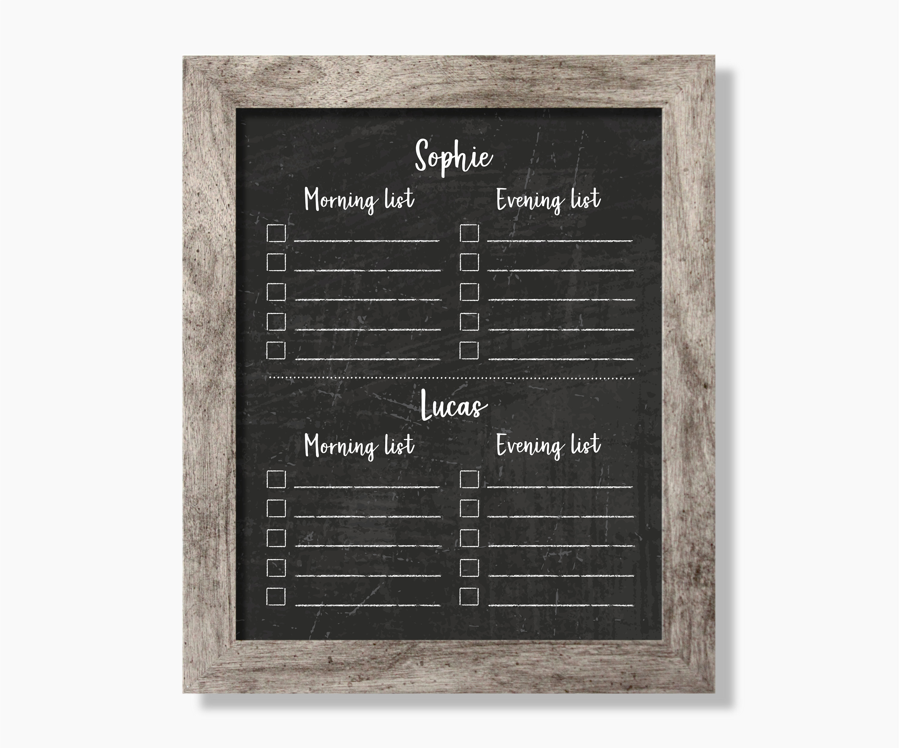 Chalkboard Chore Chart SMALL Dry Erase Chore Chart Framed - Etsy