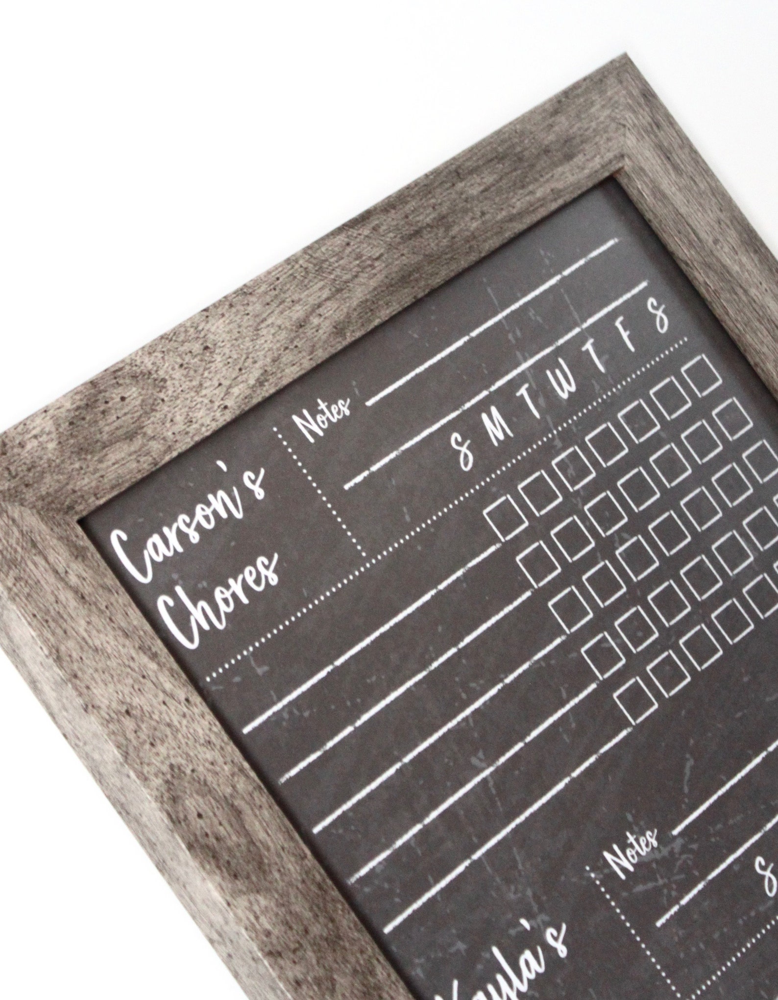 Chalkboard Chore Chart SMALL Dry Erase Chore Chart Framed | Etsy