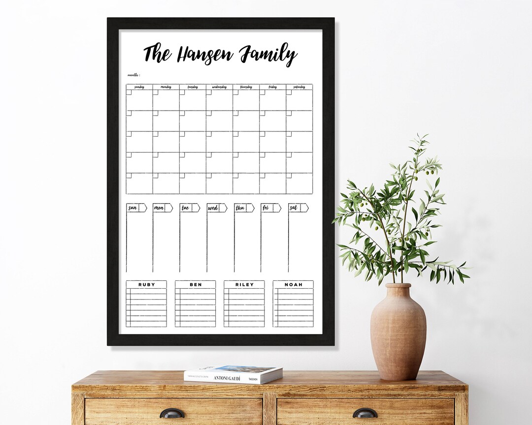 2024 Calendar With Current Week View, Dry Erase Whiteboard, Reusable ...