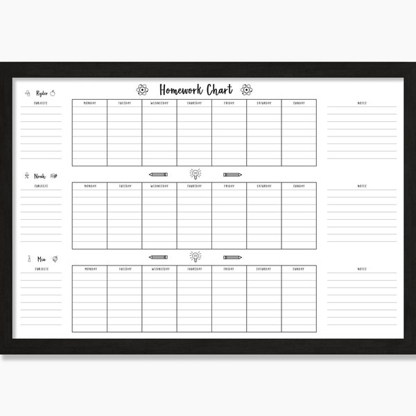Homework Calendar - Etsy