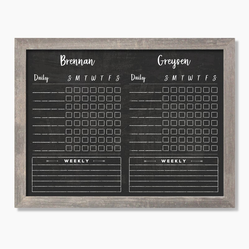 Chore Chart Chalkboard - Etsy