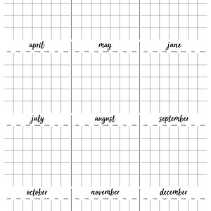 Yearly Calendar - Annual Calendar - FULL YEAR Calendar - LARGE ...