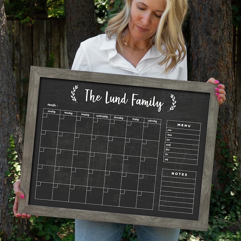 Chalkboard Calendar - Etsy