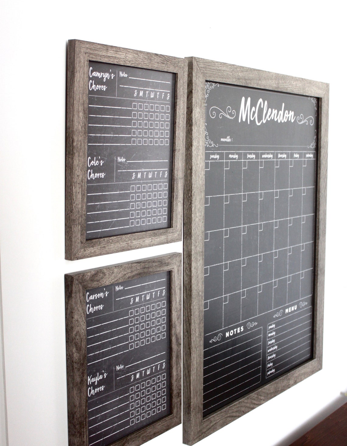 Chalkboard Chore Chart SMALL Dry Erase Chore Chart Framed | Etsy