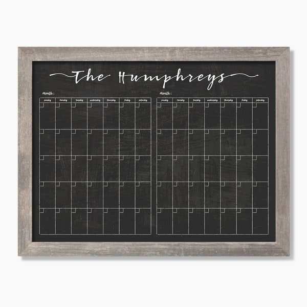 Chalkboard Calendar - Etsy