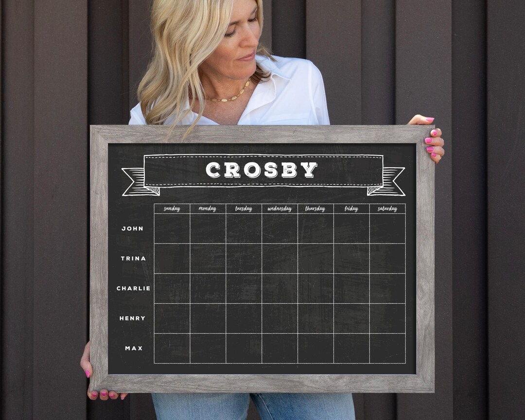 Family Calendar - Custom 24x18 | Dry Erase Calendar | Family Wall ...