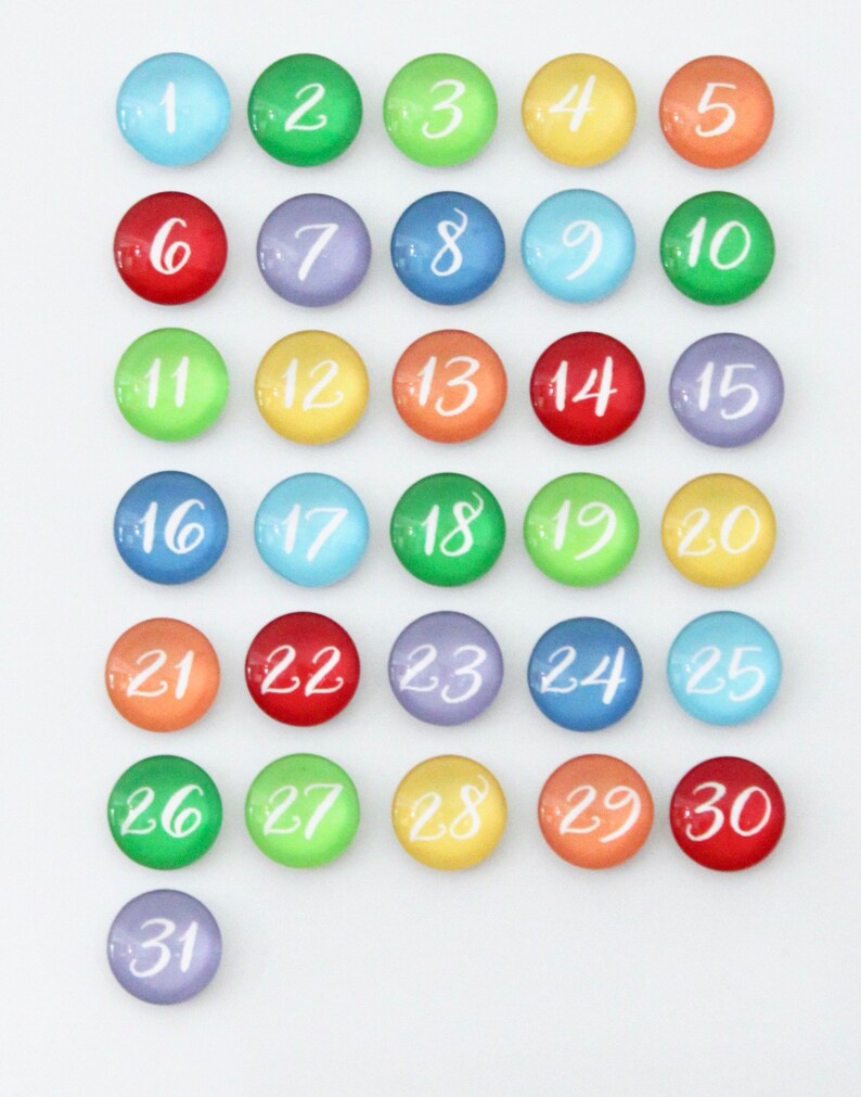 Magnet Numbers - Rainbow! - Etsy
