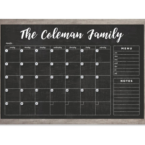 Family Chalkboard - Etsy