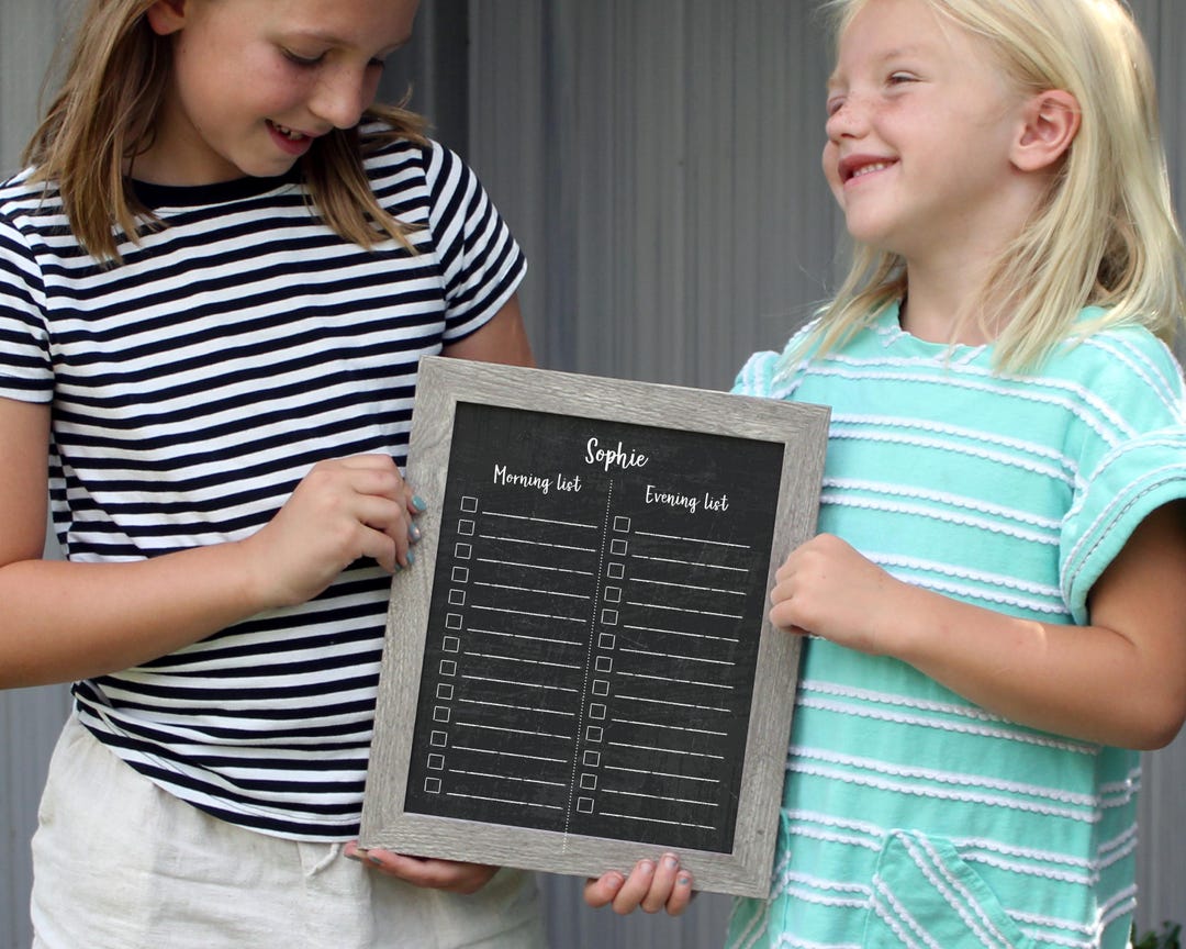 Chalkboard Chore Chart SMALL - Dry Erase Chore Chart - Framed Chore ...