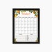 Watercolor Calendar Mandarin Orange Dry Erase Calendar MEDIUM Framed ...