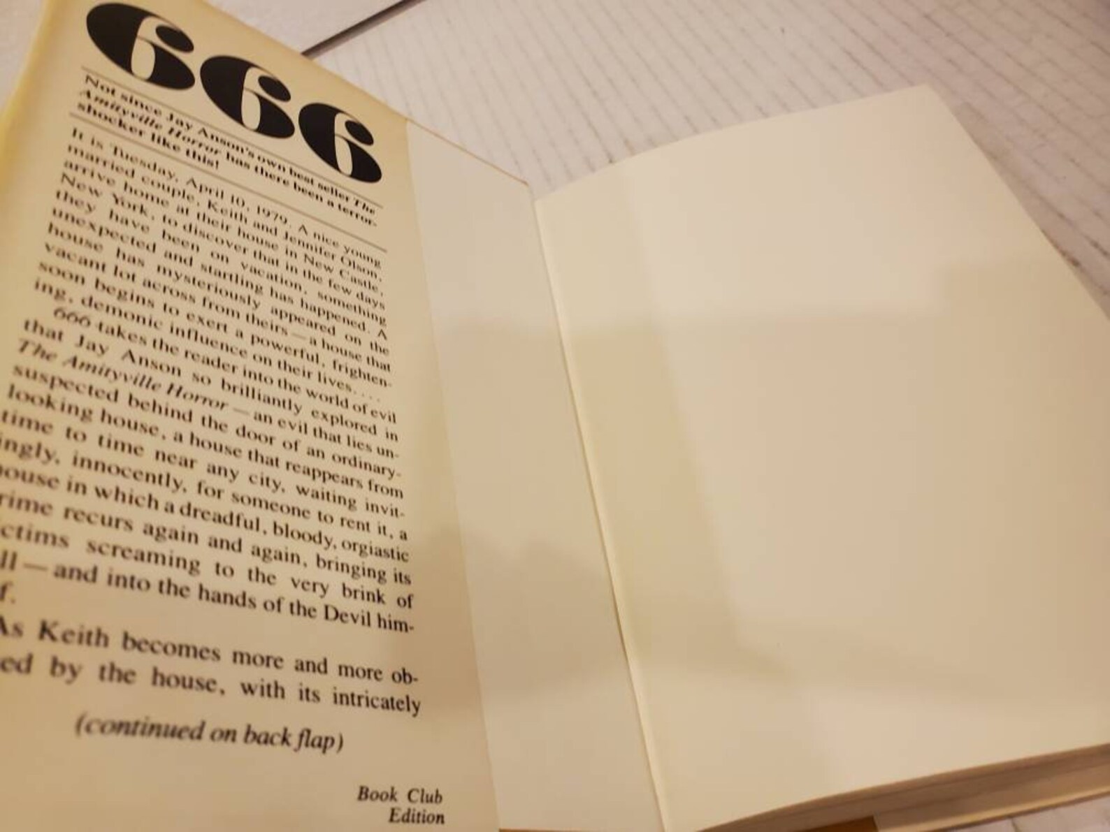 666 A Novel by Jay Anson 1981 Hardcover Book Club Edition - Etsy