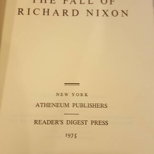 Breach of Faith: the Fall of Richard Nixon – 1975 Hardcover - Etsy