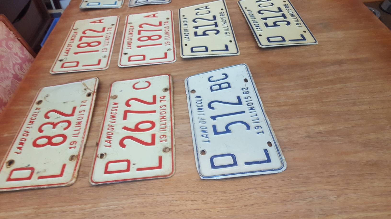 Vintage Lot of Illinois Dealer License Plates From the 70's and 80's ...