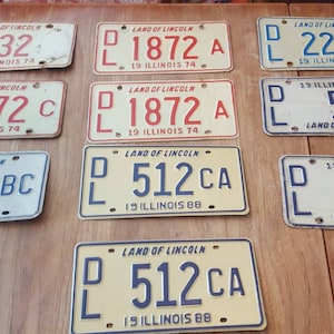Vintage Lot of Illinois Dealer License Plates From the 70's and 80's ...