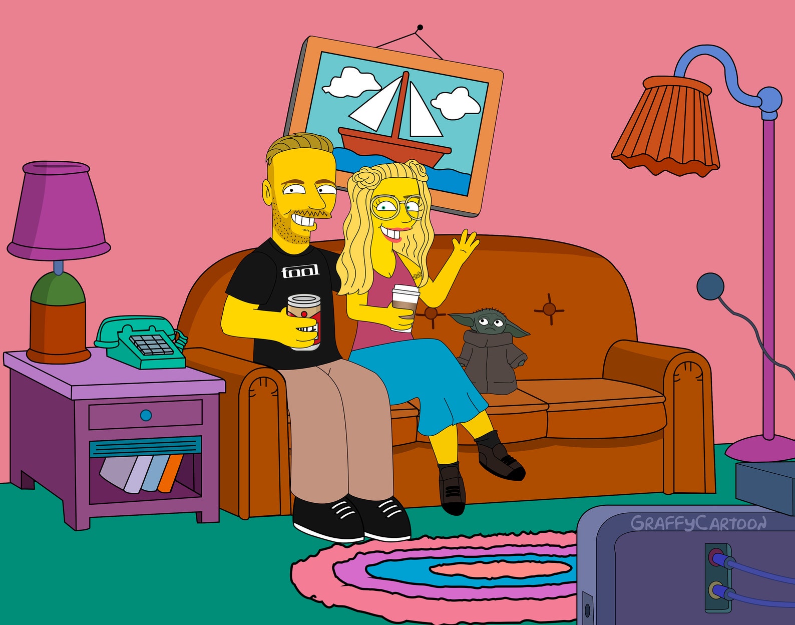Simpsons Portrait Custom Family Portrait Turned Yellow - Etsy