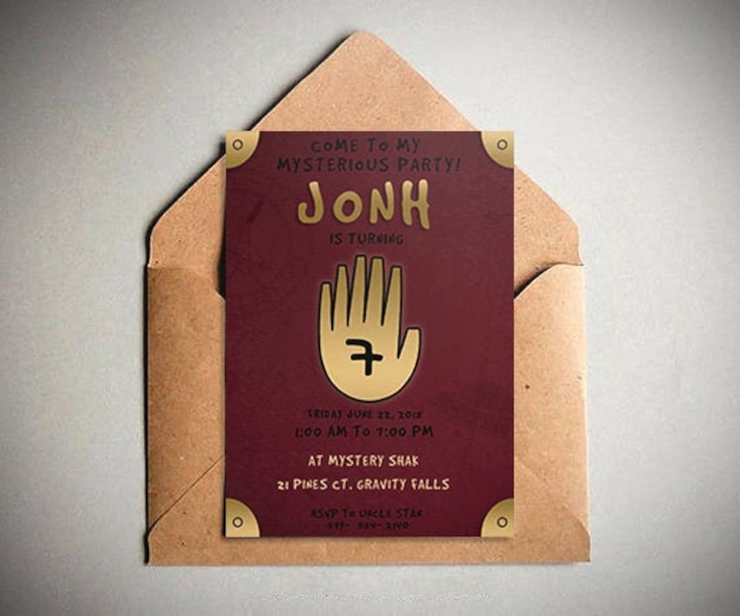 Gravity Falls Invitation, Awesome Gravity Falls Invitation Customizable ...