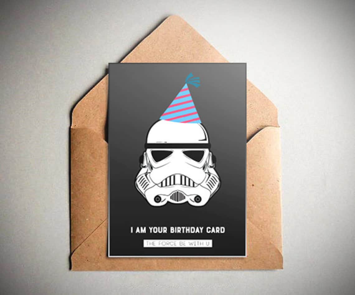 Star Wars birthday Card Star wars Trooper Birthday Party | Etsy
