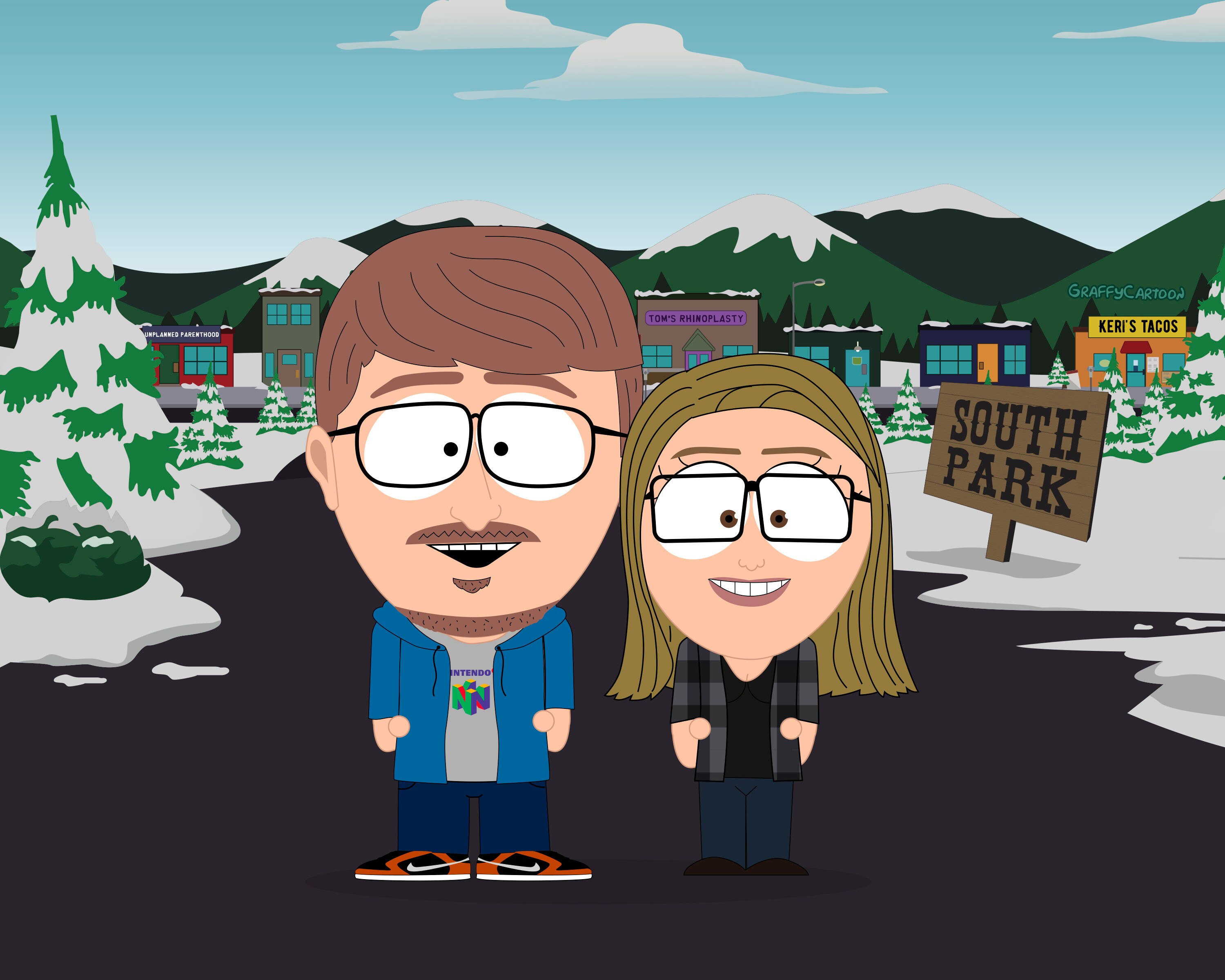 South Park Portrait Custom South Park Portrait Family | Etsy