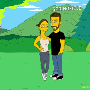 Simpsons Portrait , Custom Family Portrait , Turned Yellow, Custom ...