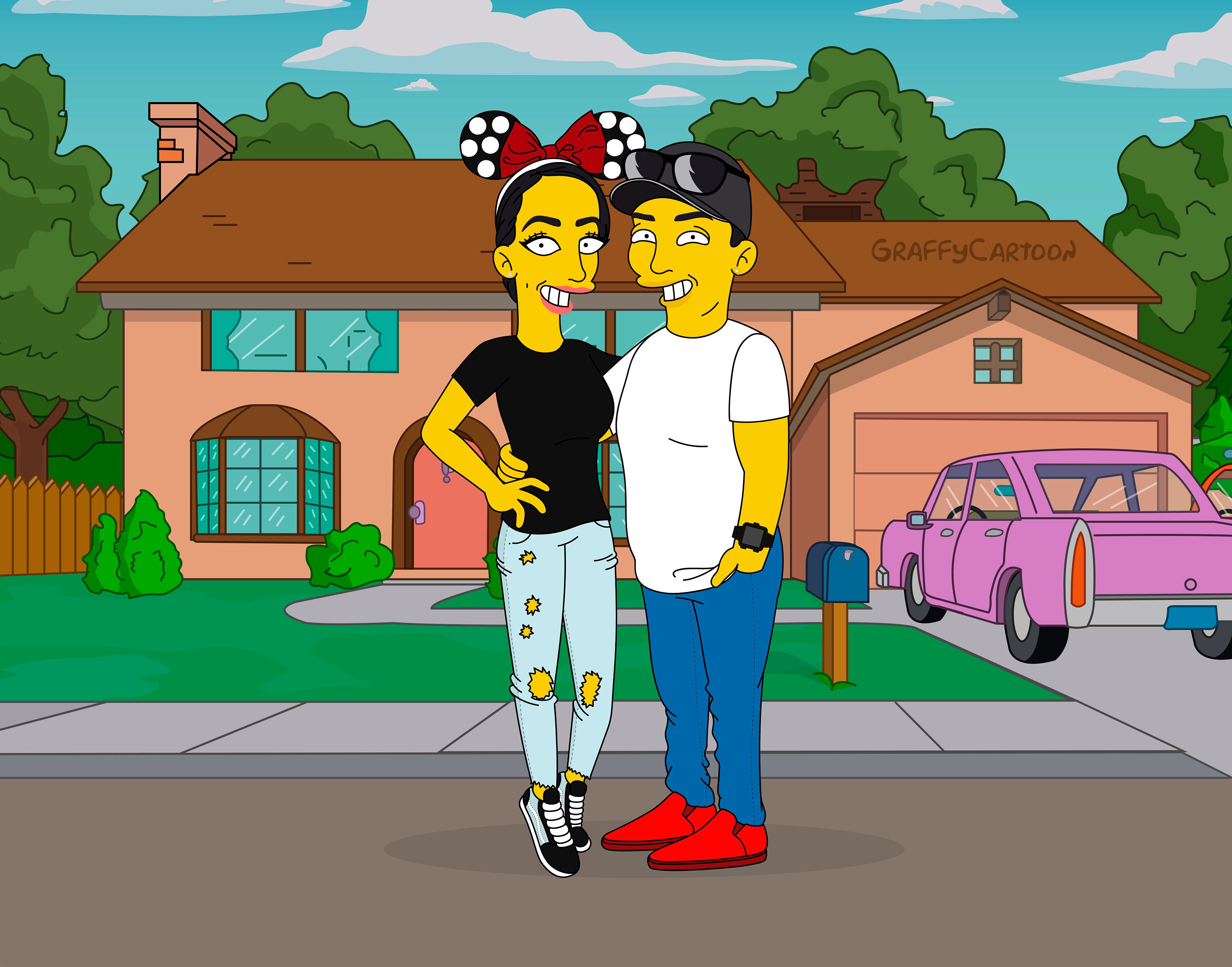 Digital SIMPSONS PORTRAIT simpson portrait Simpsons turn me yellow ...