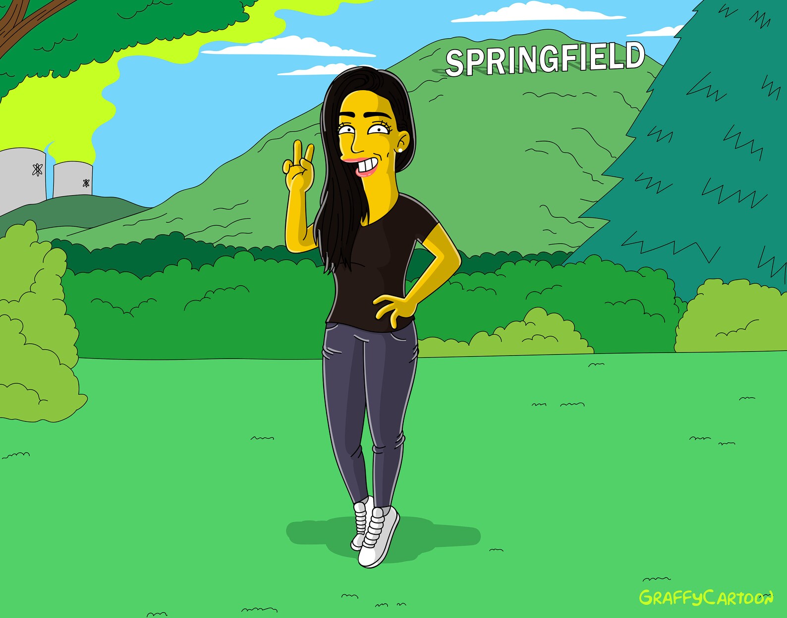 Simpsons Portrait Turn Me Yellow Simpsons Family Portrait | Etsy