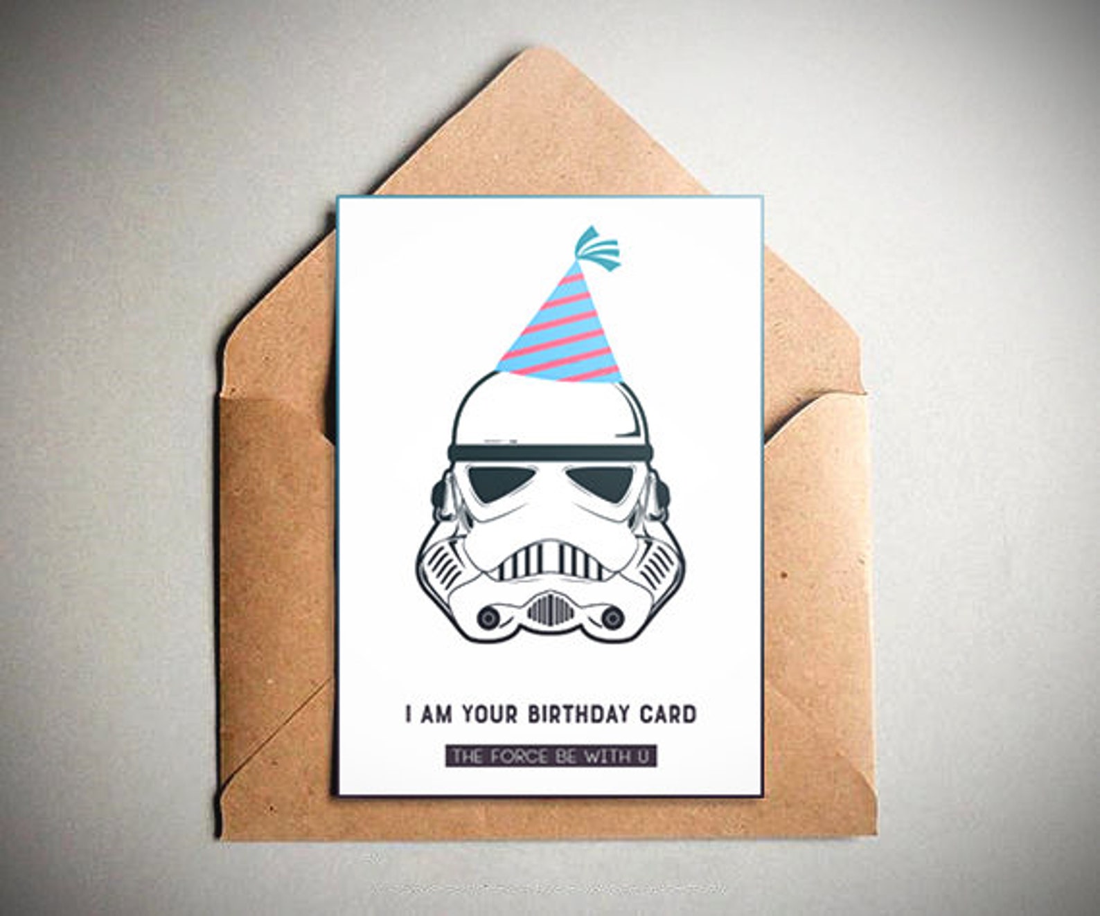 Star Wars Birthday Card Star Wars Trooper Birthday Party | Etsy