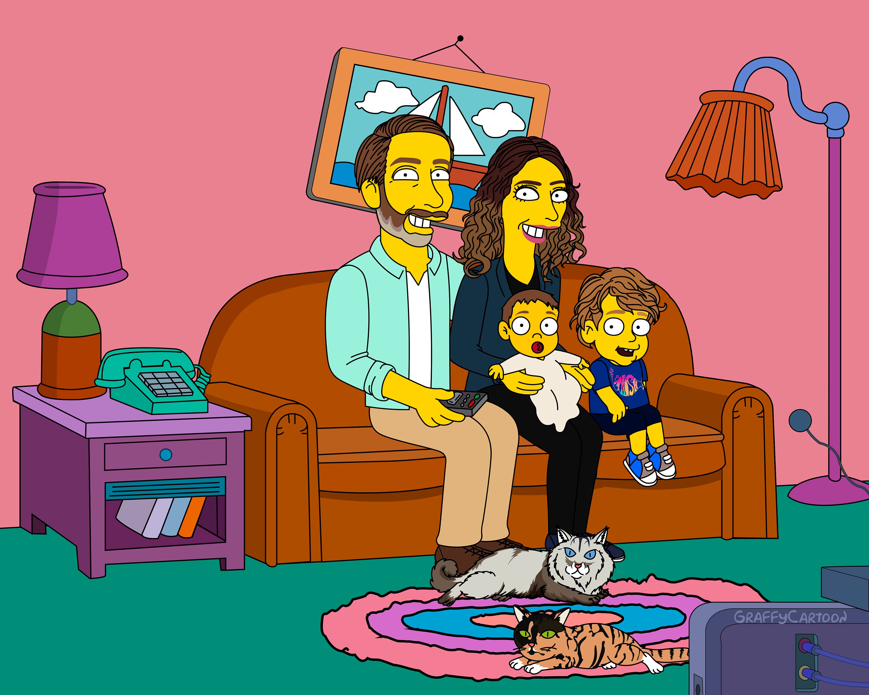 Simpsons Portrait Christmas Gift Idea Turn Me Yellow Simpsons - Etsy UK