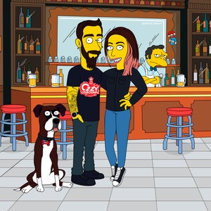 Simpsons Portrait, Turn Me Yellow, Simpsons Family Portrait, Custom ...