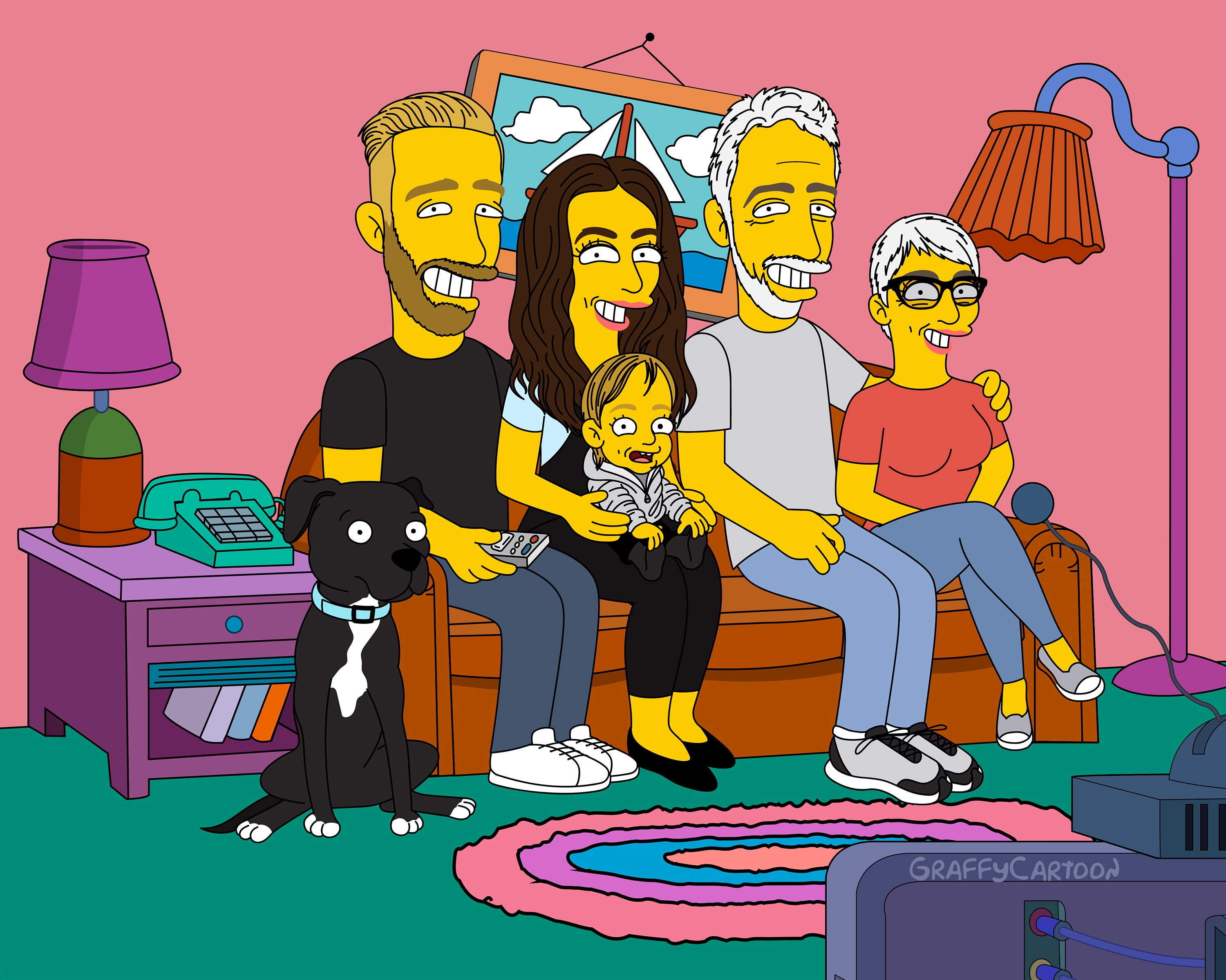 Simpsons Portrait Custom Family Portrait Turned Yellow | Etsy