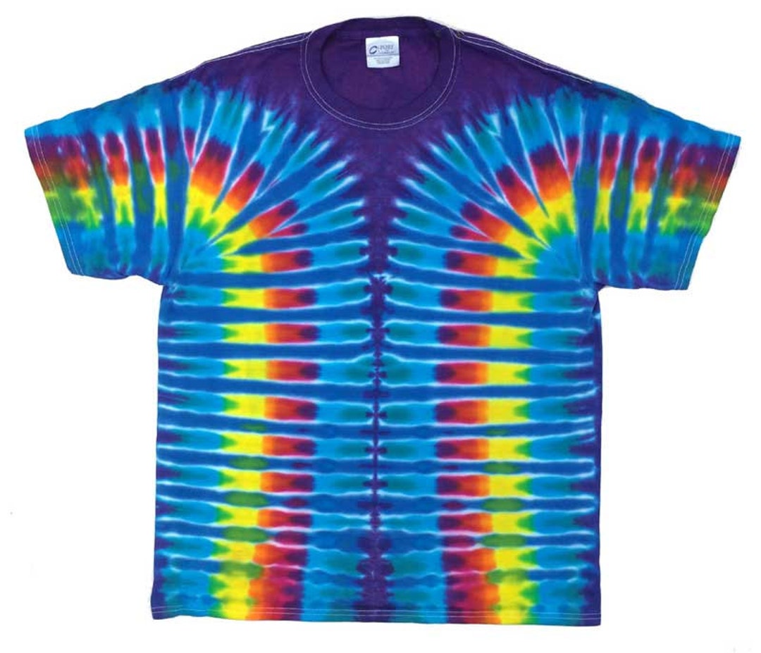 Tie Dye T-shirt - Stripes Cerulean Plum Tie Dye Shirt Unisex All Sizes ...