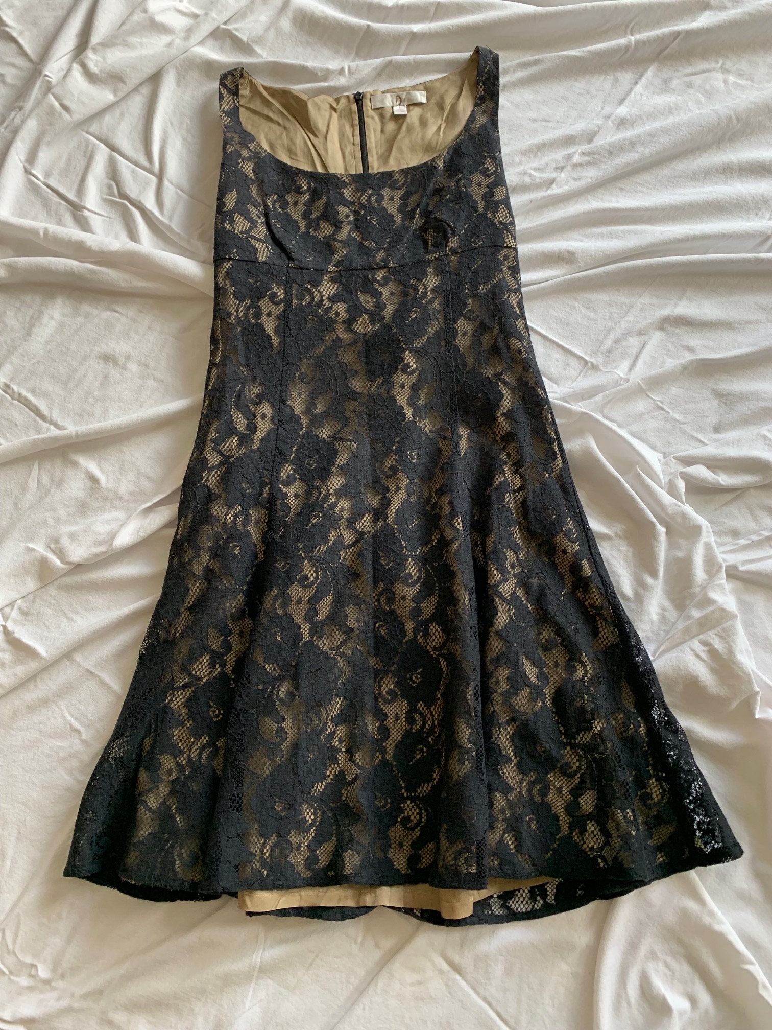 Vintage Black Lace Cocktail Dress Evening Dress Wedding, Sleeveless ...