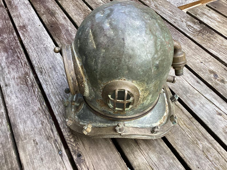 Diving Helmet Authentic Antique Old Original Full Size - Etsy