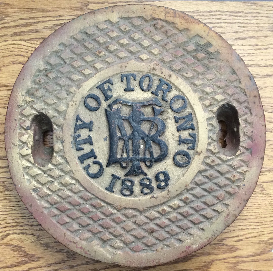Manhole Cover Toronto 1889 Antique Steampunk - Etsy