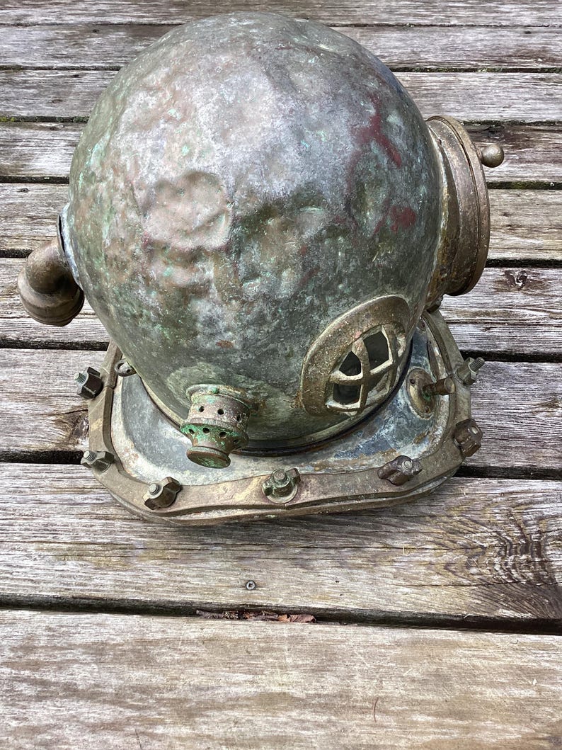 Diving Helmet Authentic Antique Old Original Full Size - Etsy