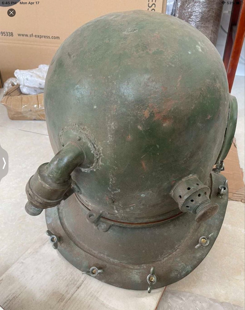 Diving Helmet Authentic Antique Old Original Full Size - Etsy