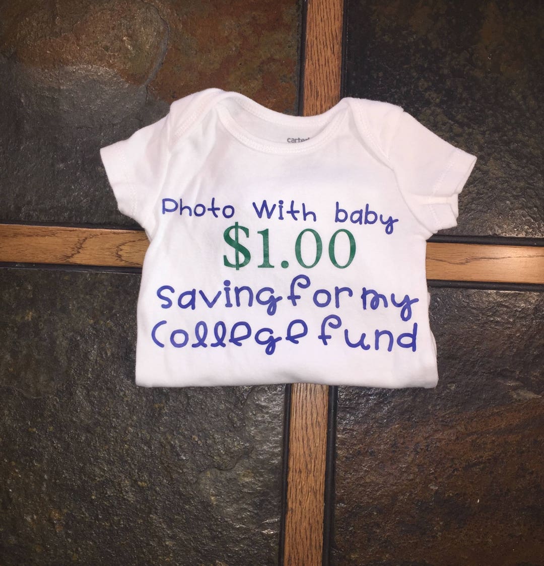 Photo With Baby 1.00 Saving for My College Fund - Etsy